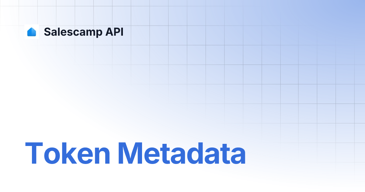 Token Metadata | Salescamp API